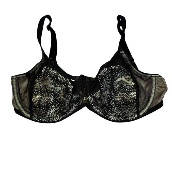 Chantelle | Intimates & Sleepwear | Chantelle Black Lace Semi Sheer Bra ...
